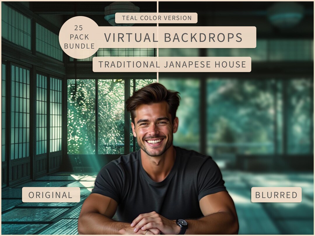 25 Traditional Japanese House Zoom Background Bundle, Virtual Zoom ...