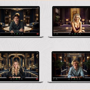 25 Luxury Hotel Lobby Zoom Background Bundle, Virtual Zoom Background ...