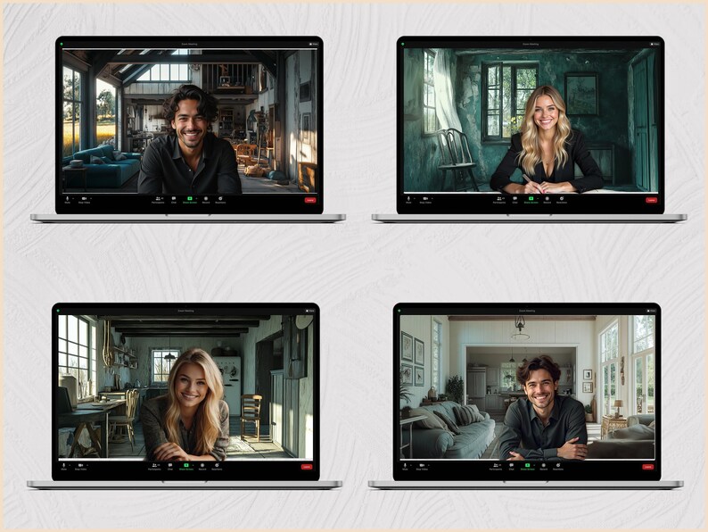 25 Countryside Farmhouse Zoom Background, 4K Virtual Background Bundle ...