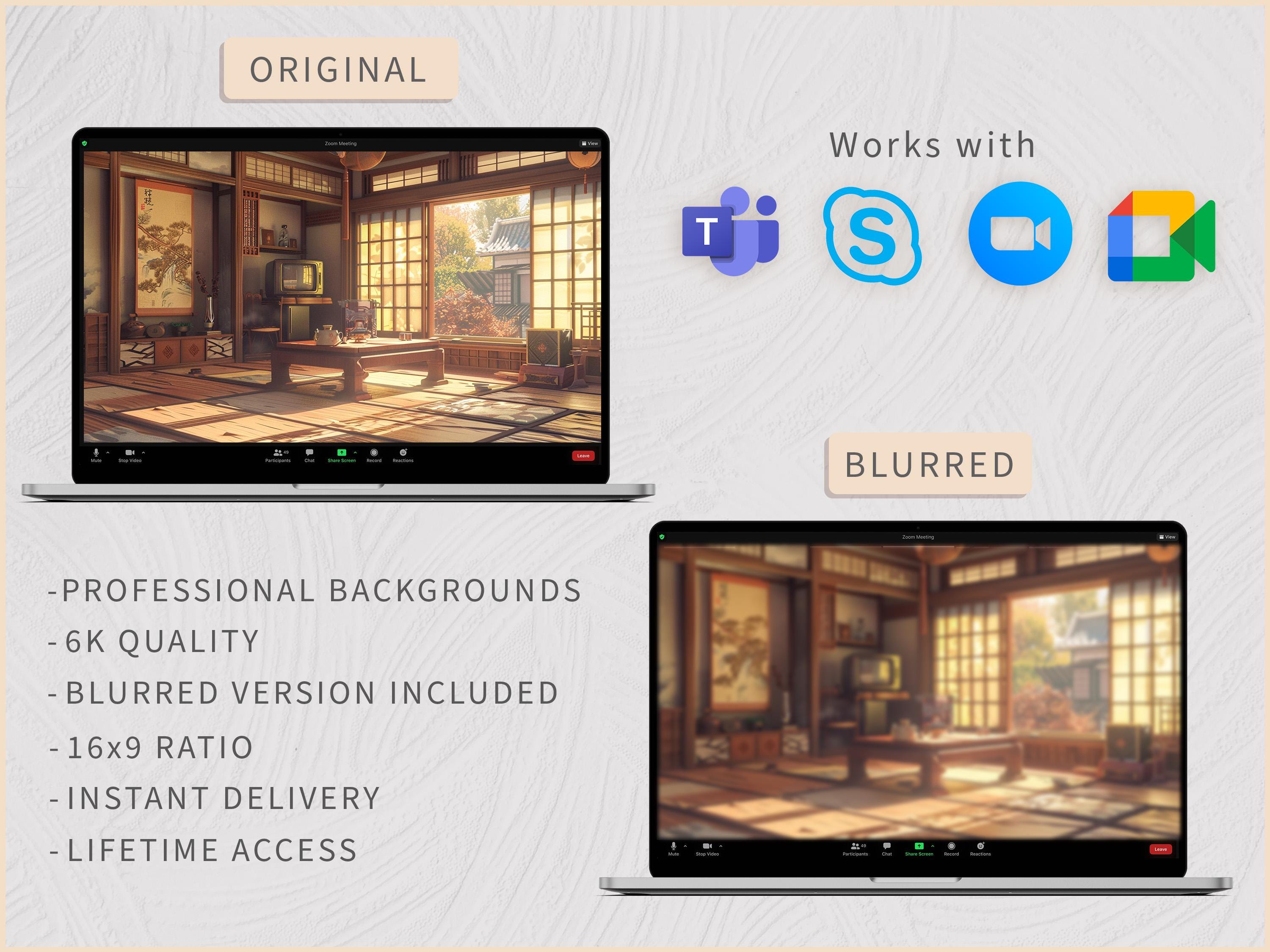25 Traditional Japanese House Zoom Background, 4K Virtual Background ...