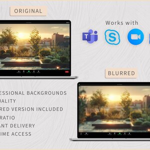 25 Rooftop Garden Zoom Background Bundle, Virtual Zoom Background, 4K ...
