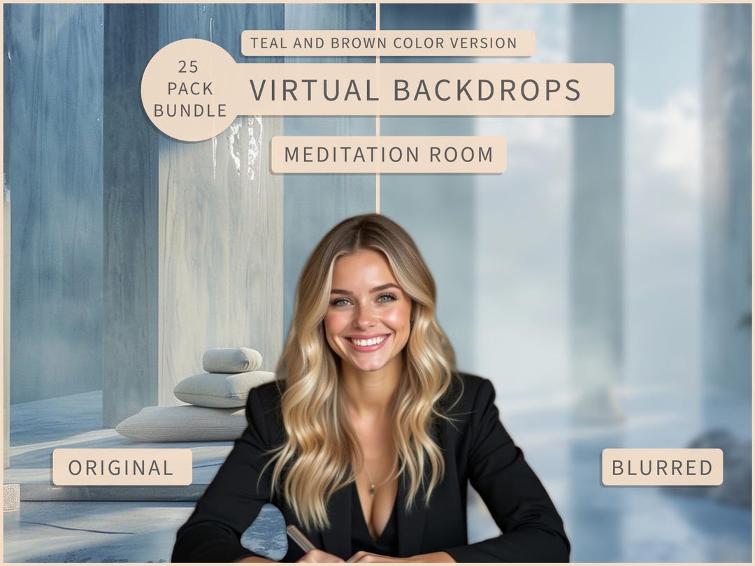 25 Meditation Room Zoom Background Bundle, Virtual Zoom Background, 4K ...