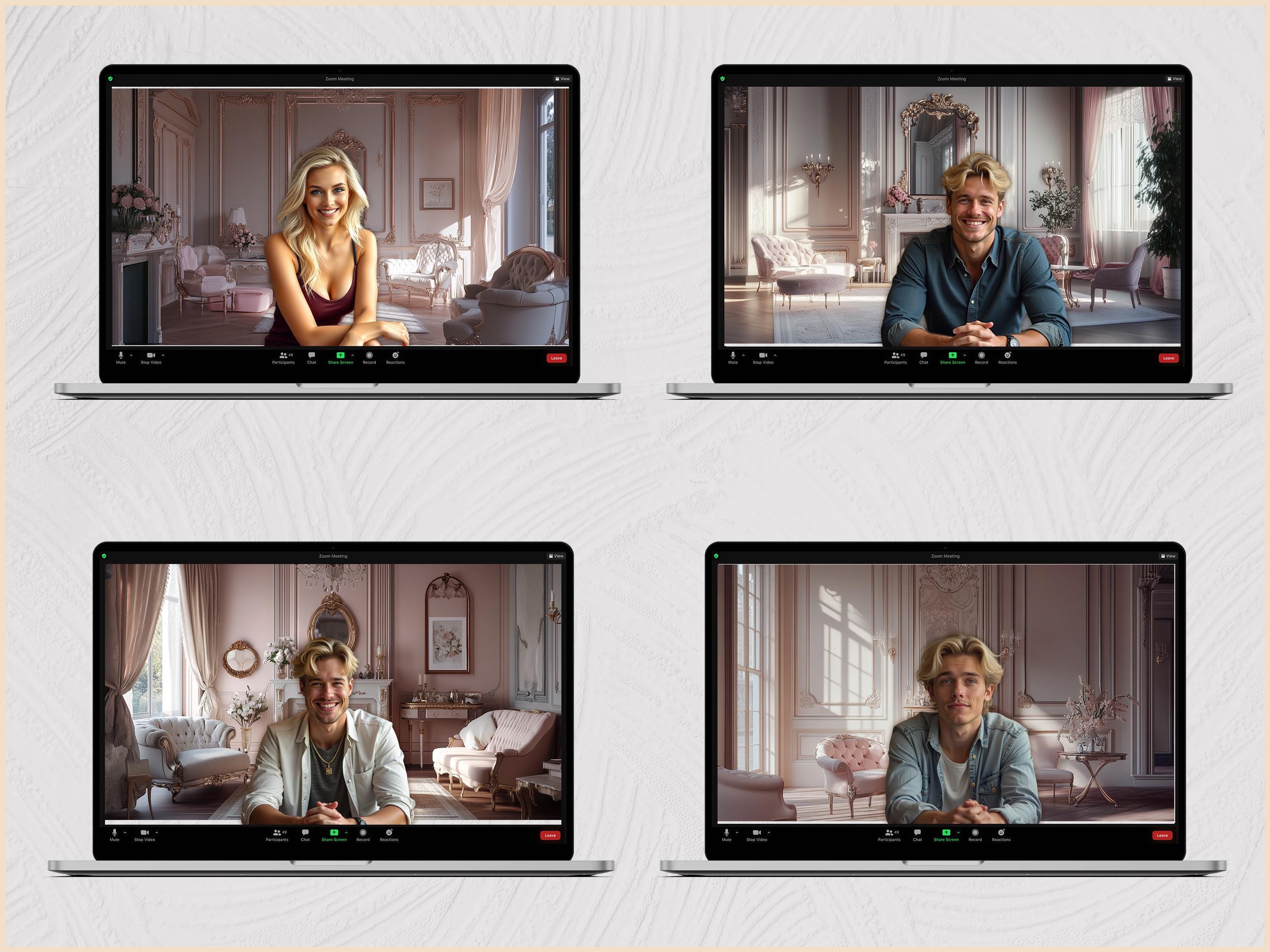 25 Victorian Parlor Zoom Background Bundle, Virtual Zoom Background, 4K ...