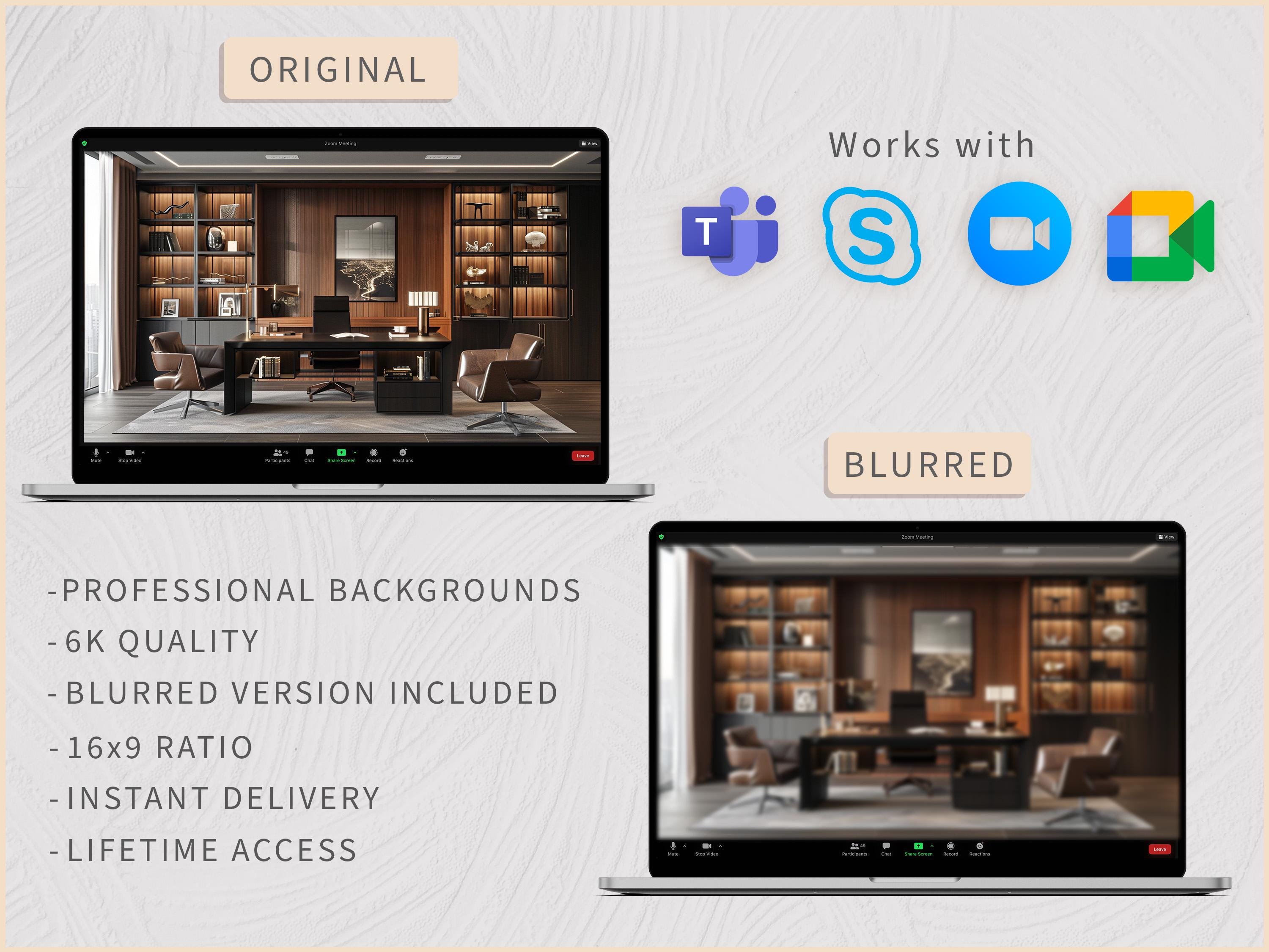 25 Office Wall Shelving Zoom Background Bundle, Virtual Zoom Background ...