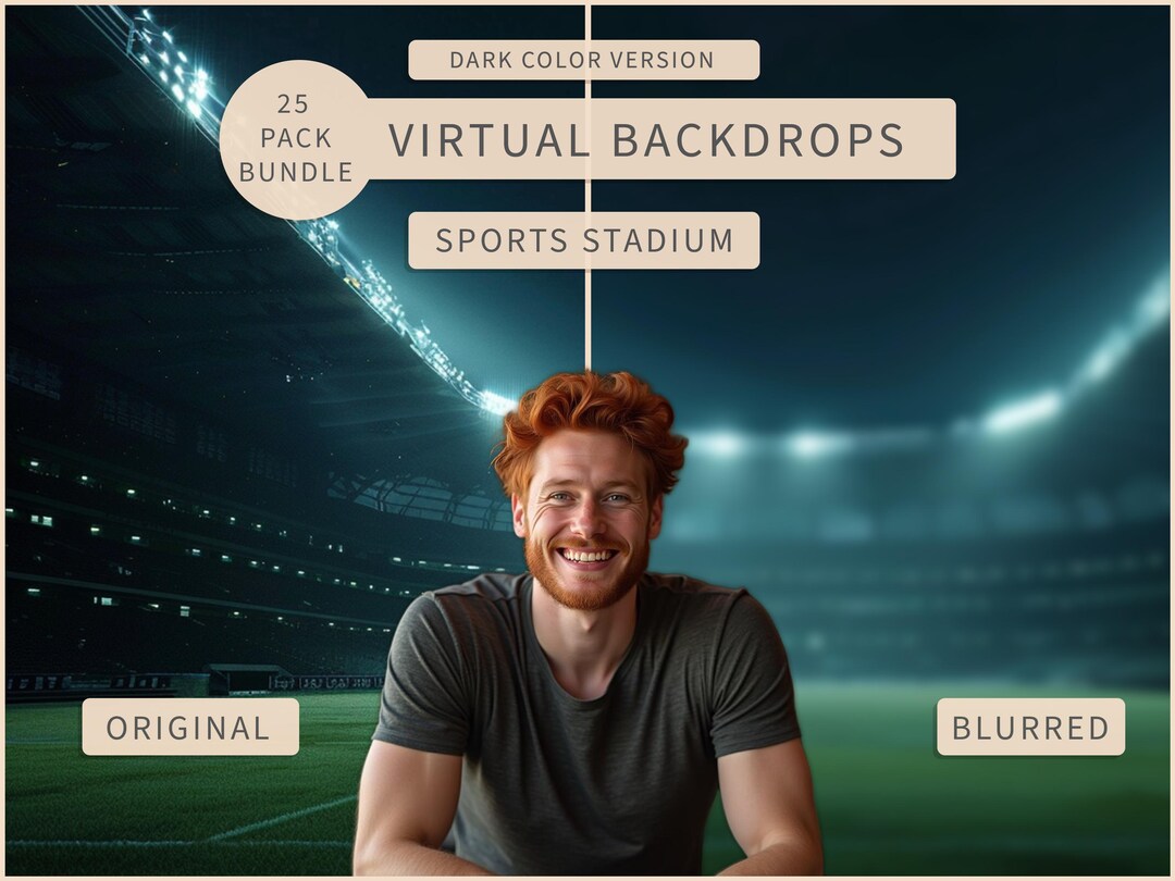 25 Sports Stadium Zoom Background Bundle, Virtual Zoom Background, 4K ...