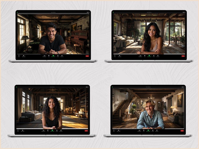 25 Countryside Farmhouse Zoom Background Bundle, Virtual Zoom ...