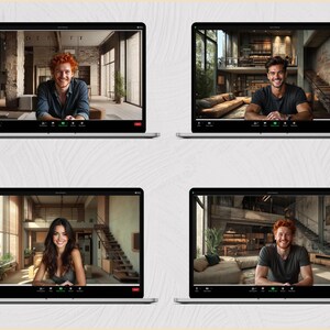 25 Loft Apartment HQ Zoom Backgrounds, Virtual Background Bundle, 4K ...