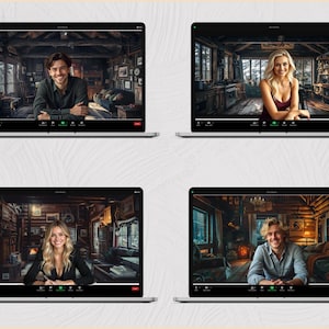 25 Rustic Cabin Zoom Background Bundle, Virtual Zoom Background, 4K ...