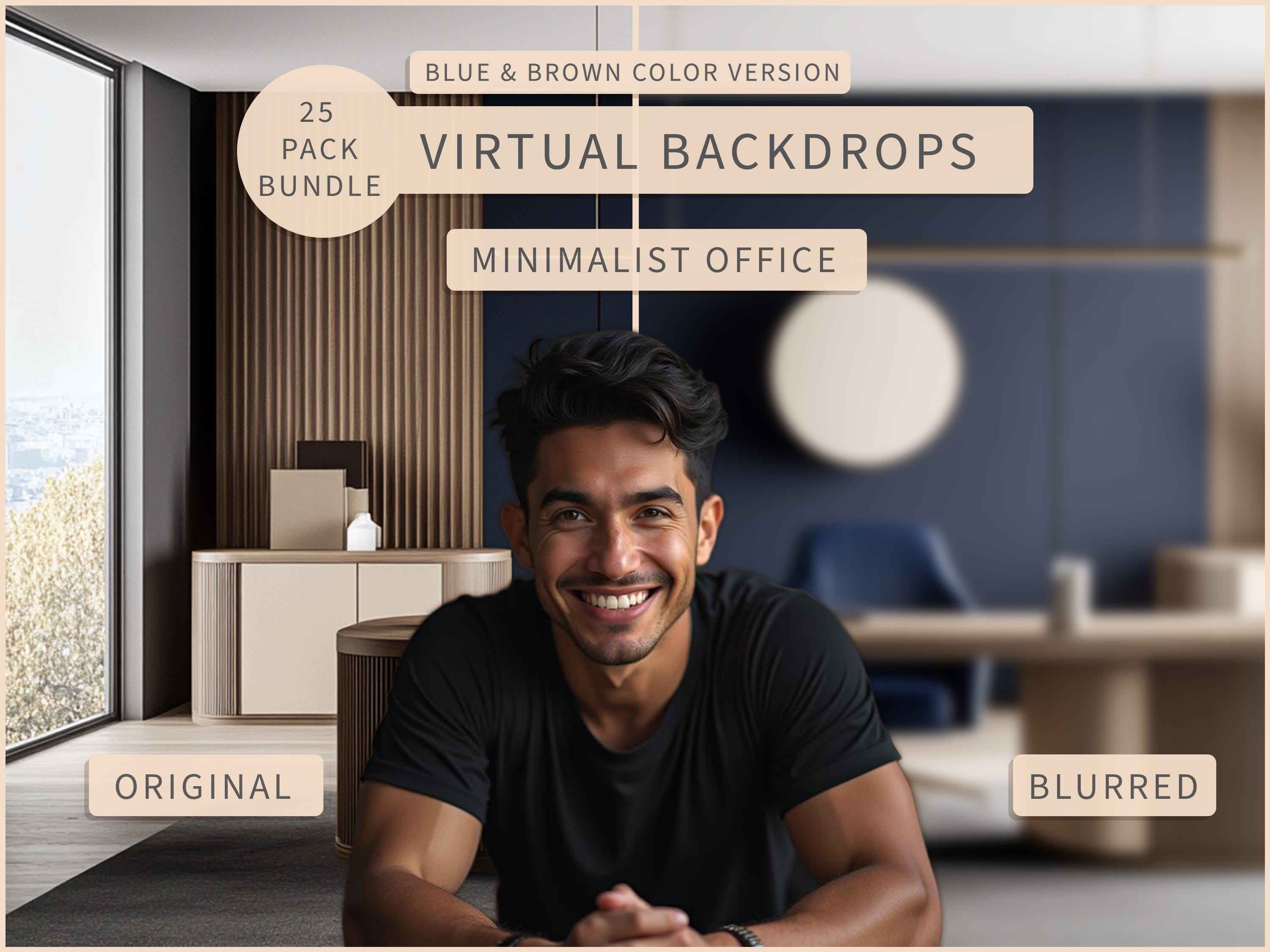 25 Minimalist Office Zoom Background Bundle, Virtual Zoom Background ...