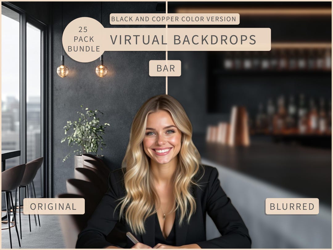 25 Bar HQ Zoom Backgrounds, Virtual Background Bundle, 4K Video Calls ...