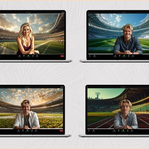 25 Sports Stadium Zoom Background, 4K Virtual Background Bundle, Zoom ...