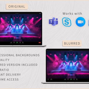 25 Concert Stage Zoom Background Bundle, Virtual Zoom Background, 4K ...