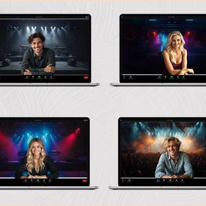 25 Concert Stage HQ Zoom Backgrounds, Virtual Background Bundle, 4K ...