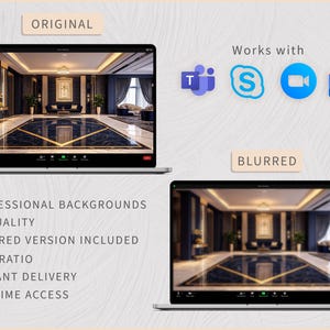 25 Luxury Hotel Lobby Zoom Background Bundle, Virtual Zoom Background ...