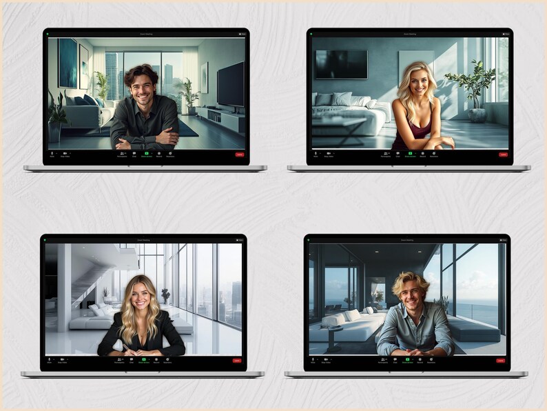 25 Penthouse Zoom Background, 4K Virtual Background Bundle, Zoom Call ...