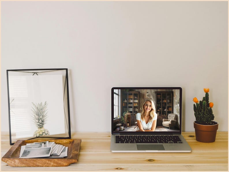 25 Vintage Study Room Zoom Background, 4K Virtual Bundle, Zoom Call ...