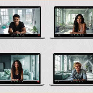 25 Loft Apartment Zoom Background Bundle, Virtual Zoom Background, 4K ...