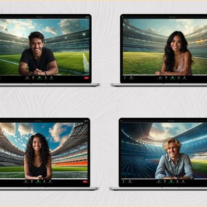 25 Sports Stadium Zoom Background, 4K Virtual Background Bundle, Zoom ...
