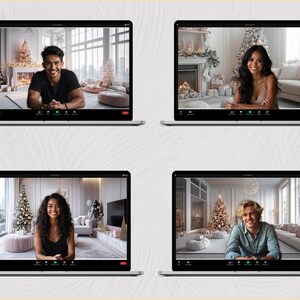 25 Christmas Penthouse Zoom Background Bundle, Virtual Zoom Background ...