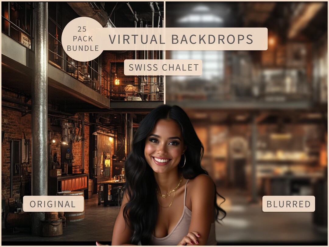 25 Swiss Chalet Zoom Backgrounds, Virtual Background Bundle, 4K Video Calls Background, Meeting ...