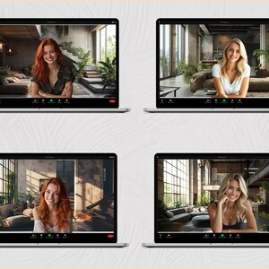 25 Loft Apartment HQ Zoom Backgrounds, Virtual Background Bundle, 4K ...