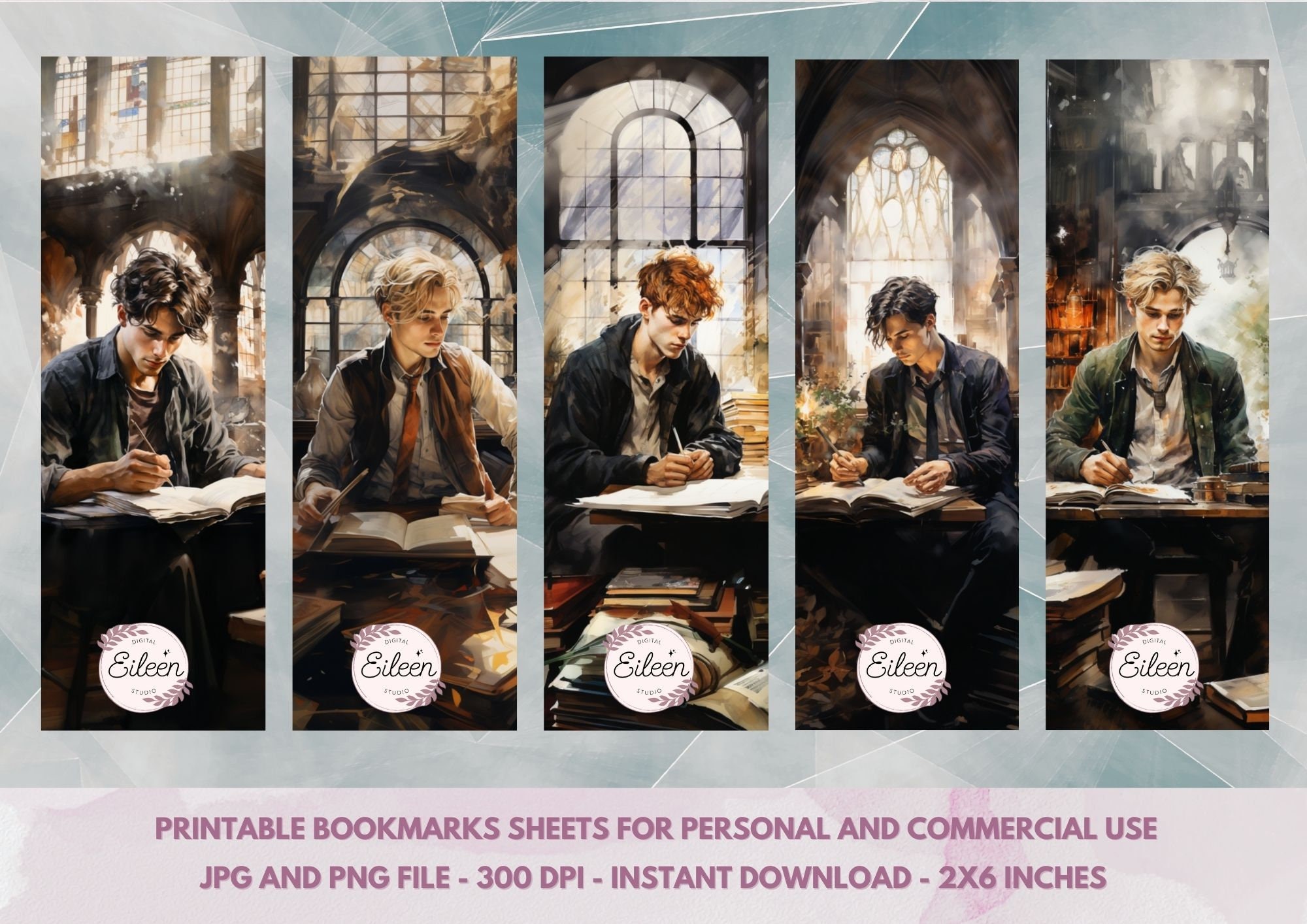 15 Dark Academia Printable Bookmarks | Instant Download | Print at Home ...