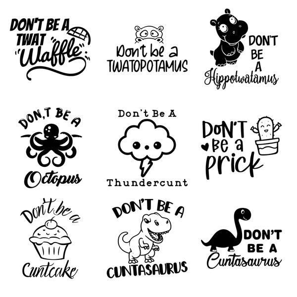 Inappropriate Svg - Etsy