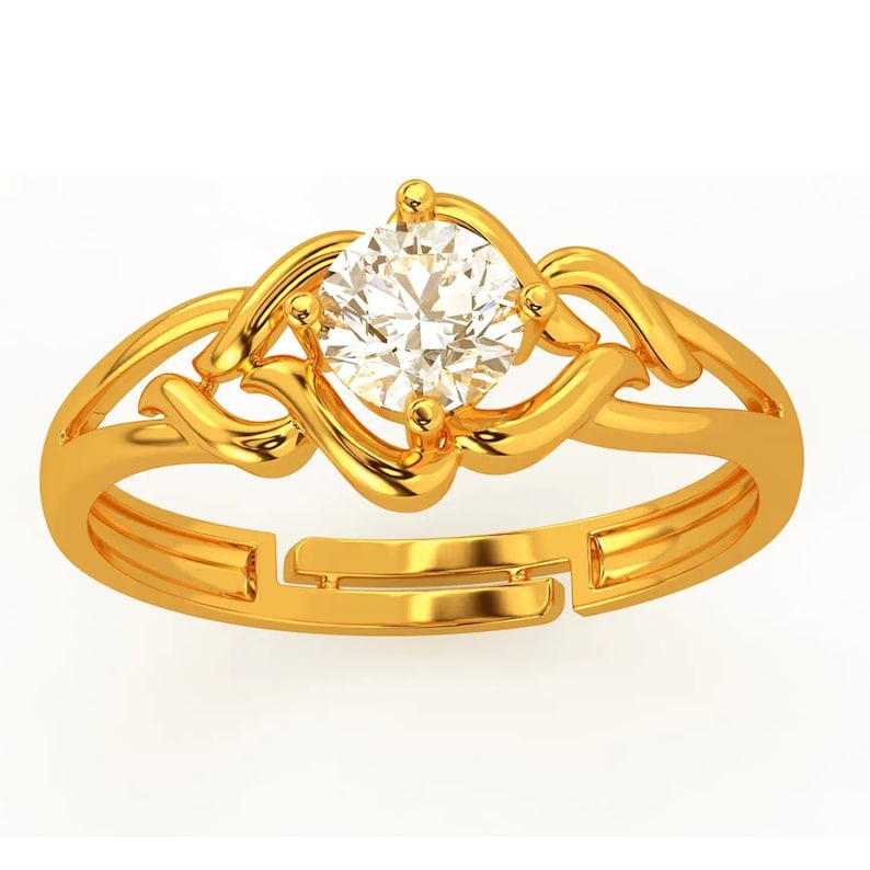 Handmade Luxury Gold Ring, Women Signet Rings Bridesmaid Gift for Her ...