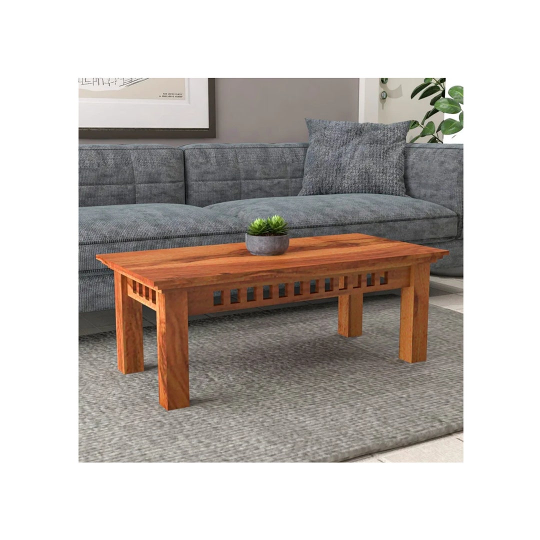 Sheesham Wood Center Coffee Table for Bedroom Living Room Home Solid ...