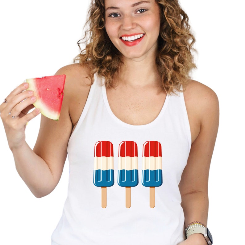 Patriotic Popsicle Clipart 4th of July Red White Blue Popsicles ...