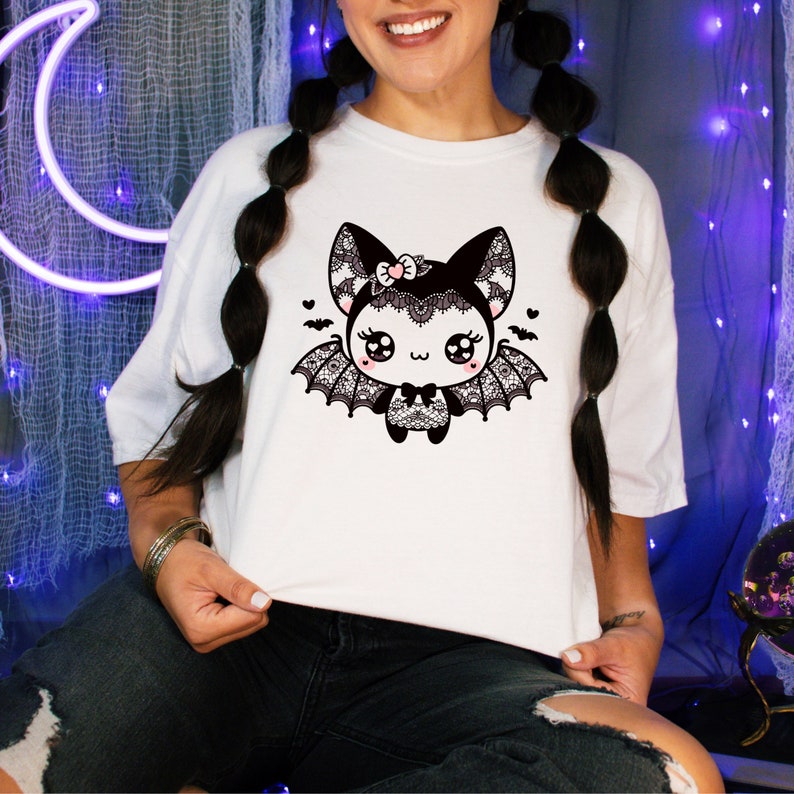 Kawaii Gothic Halloween Clipart Set Cute Black Cat PNG Bat, Ghost, Candy Corn, Pumpkin, Potion ...