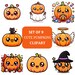Kawaii Pumpkin Clipart Bundle Cute Halloween Pumpkin Illustrations ...