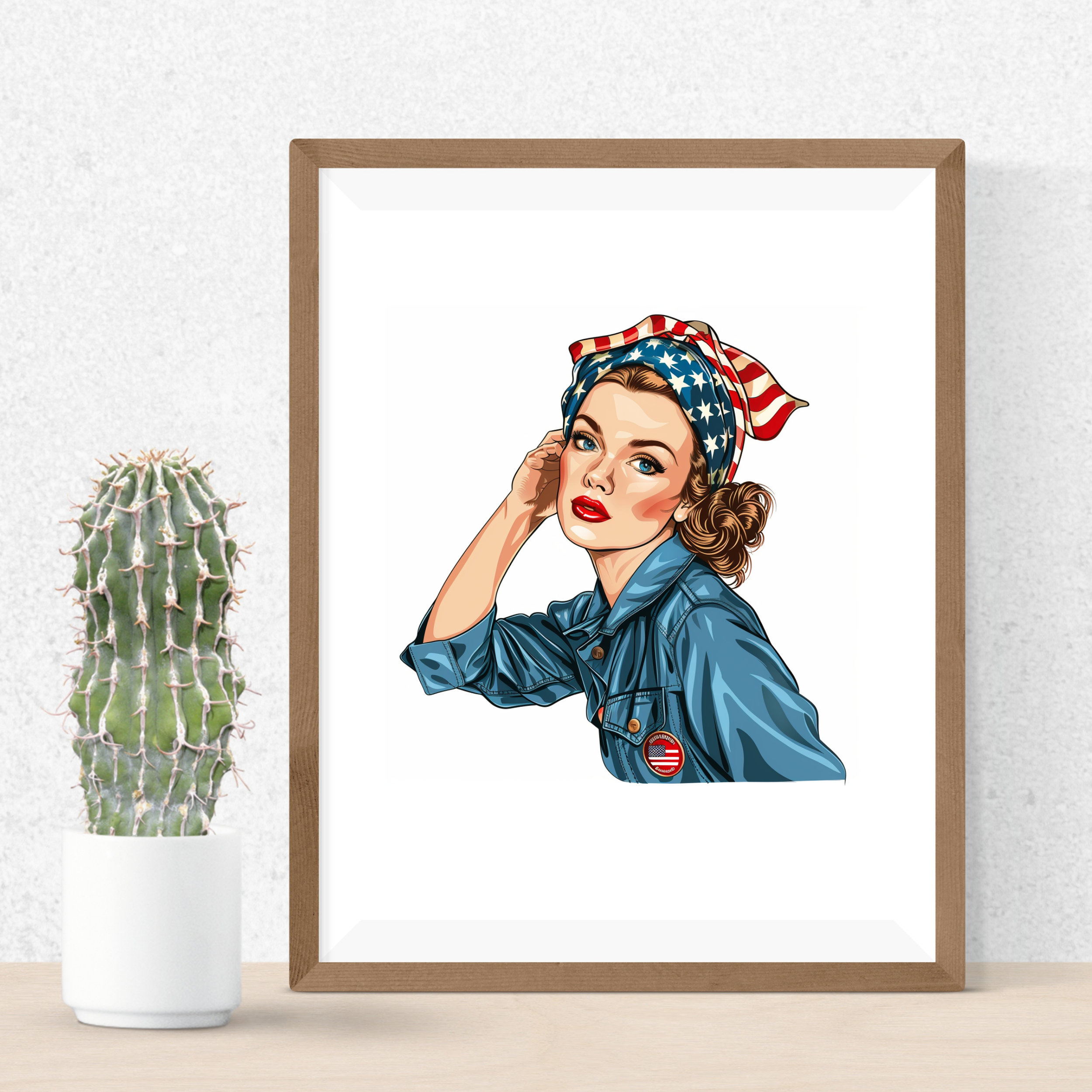 Retro Patriotic Pinup Girl Clipart for Sublimation Vintage 4th of July ...