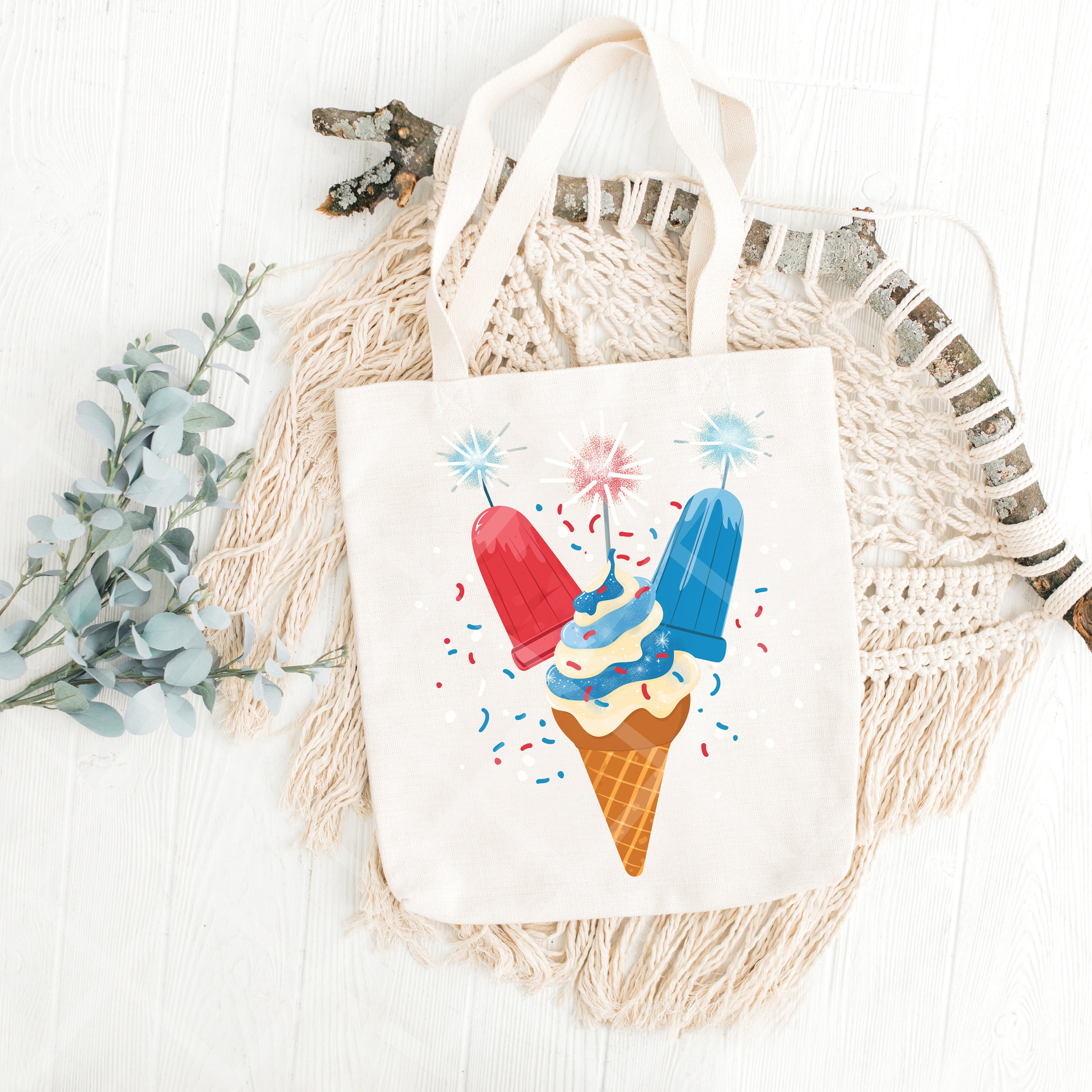 Patriotic Ice Cream Clipart 4th of July Red White Blue Ice Cream ...