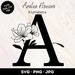 Azalea Flower Alphabet SVG Bundle: Wedding Letters Clipart (instant ...