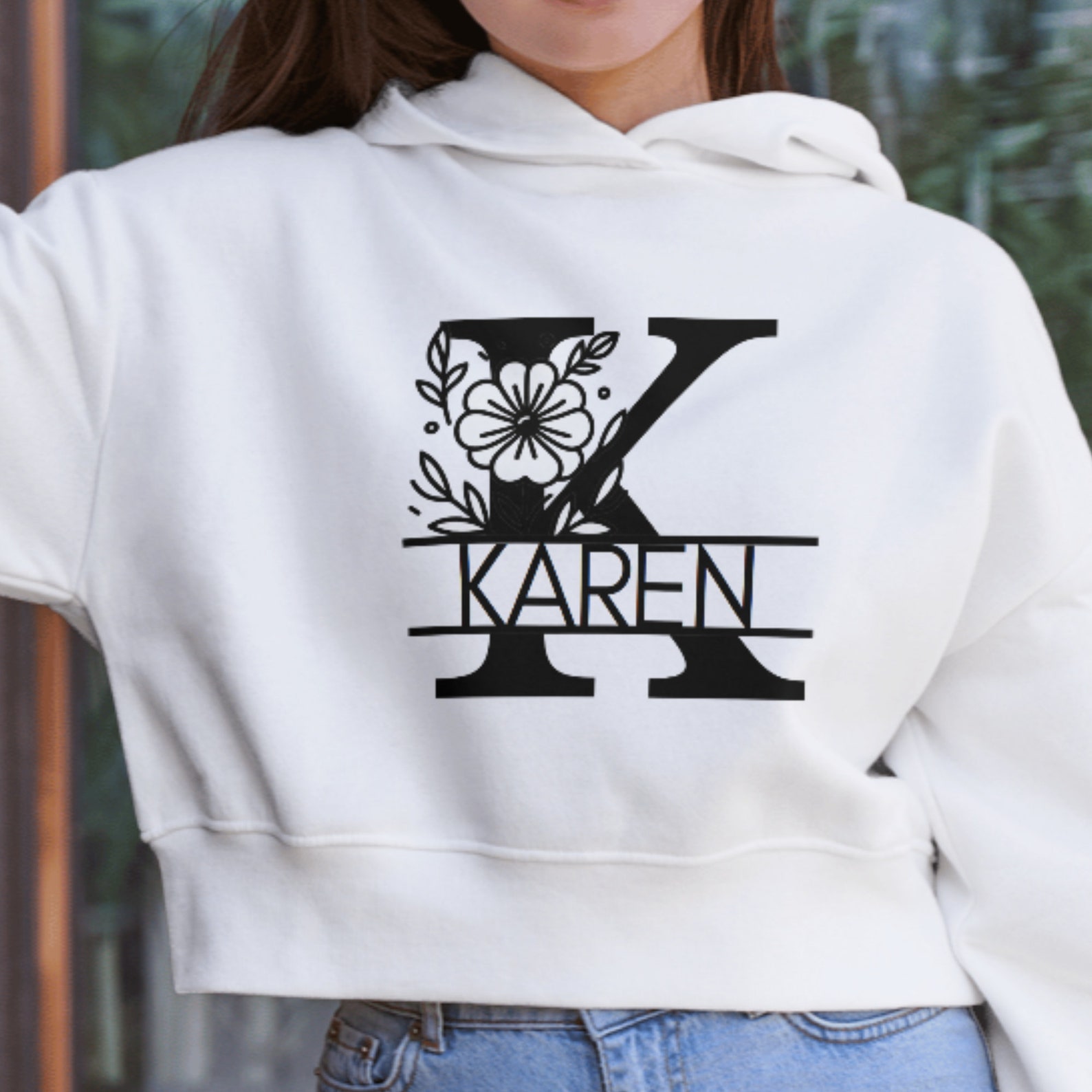 Floral Alphabet SVG Files: Wavey Split Monogram (digital Download) - Etsy