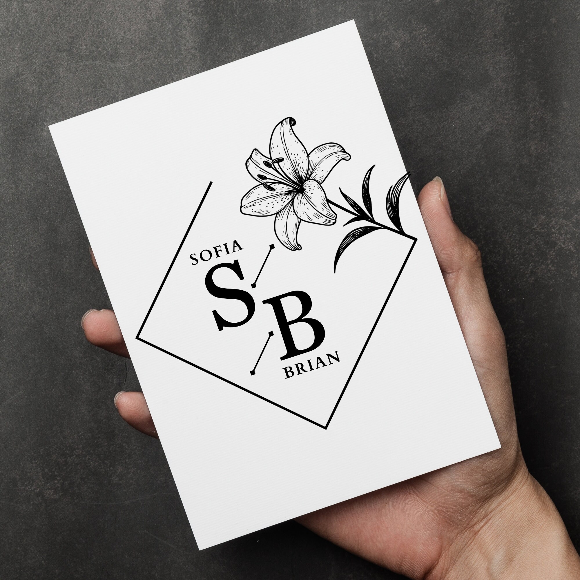 Modern Lily Frame SVG Files Bundle, Floral Frame PNG Set, Lily Frame ...