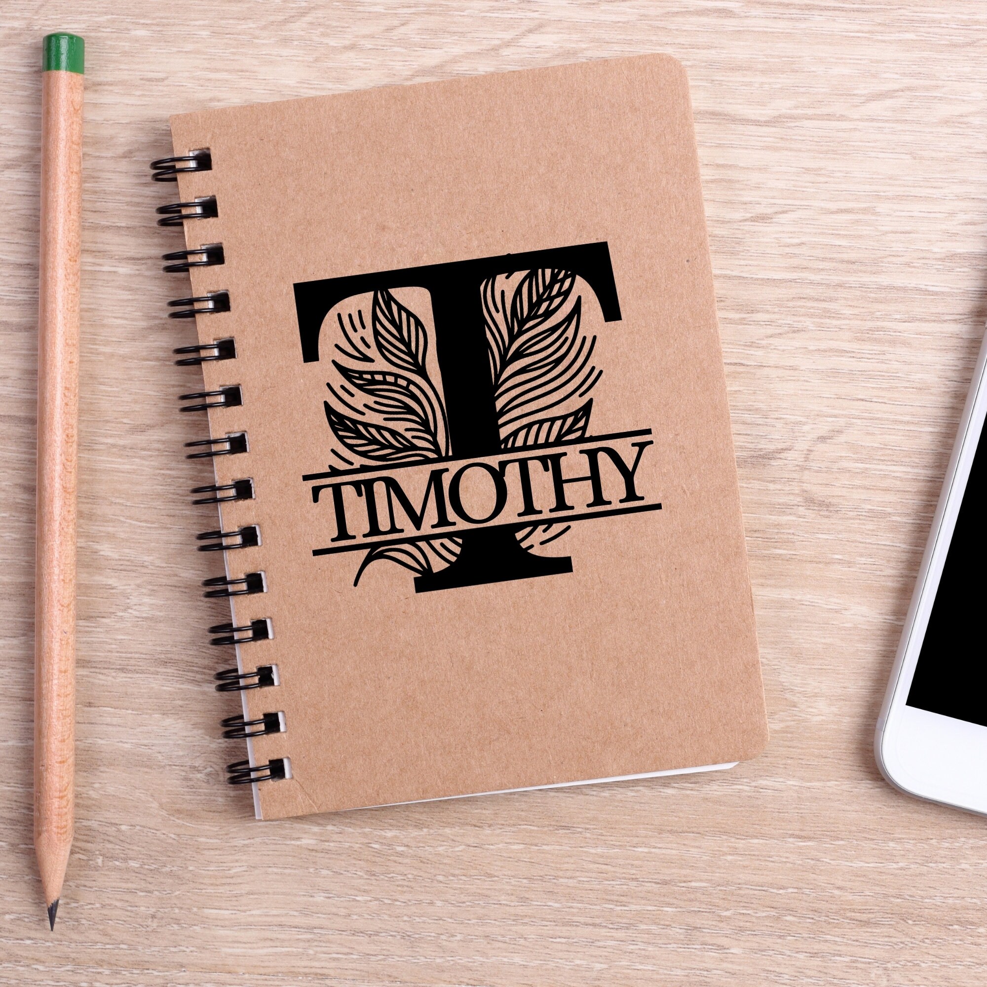 Leave Split Monogram SVG Files, Leave Alphabet Monogram SVG Set ...