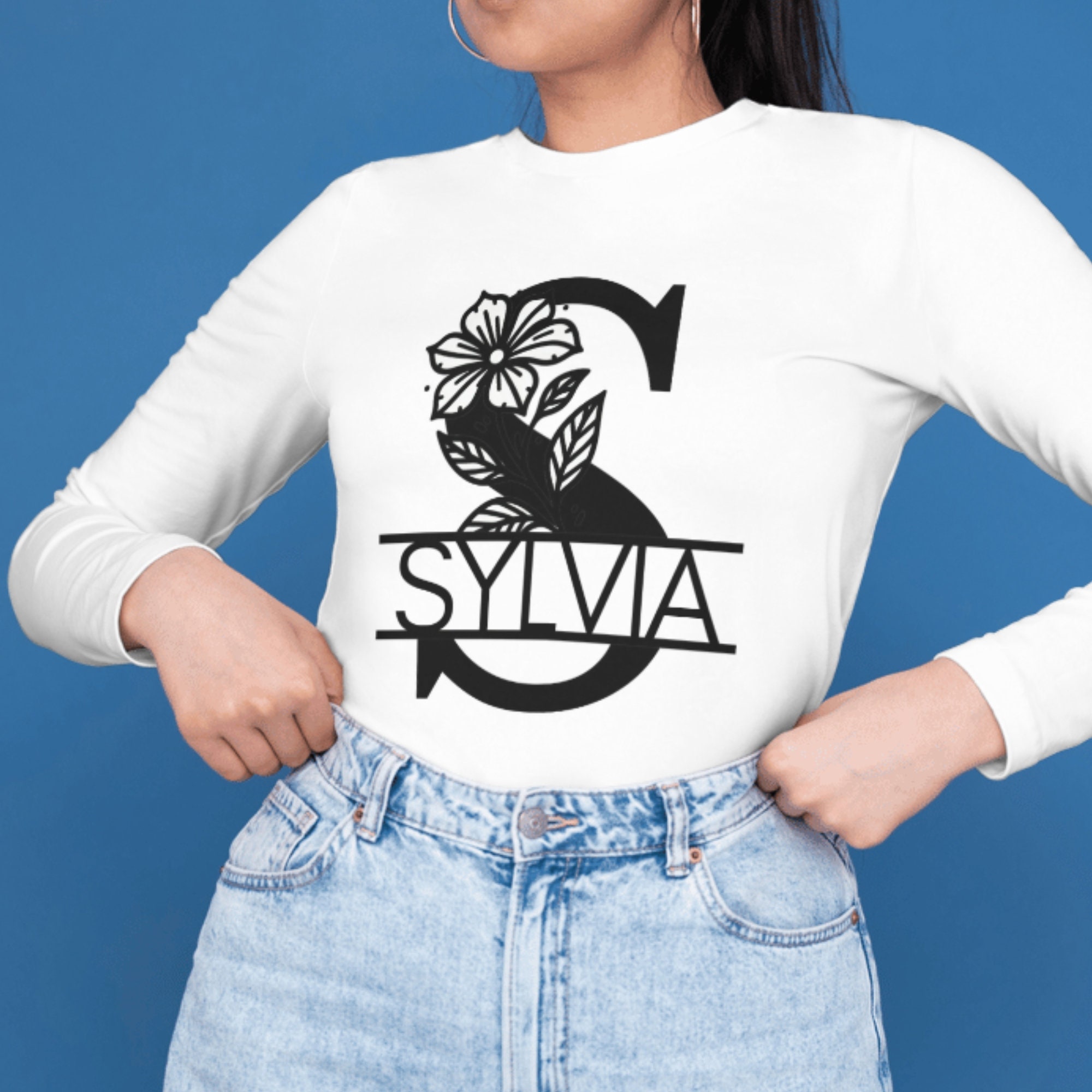 Aesthetic Pollen Monogram SVG Files, Split Pollen Monogram PNG, Classic ...