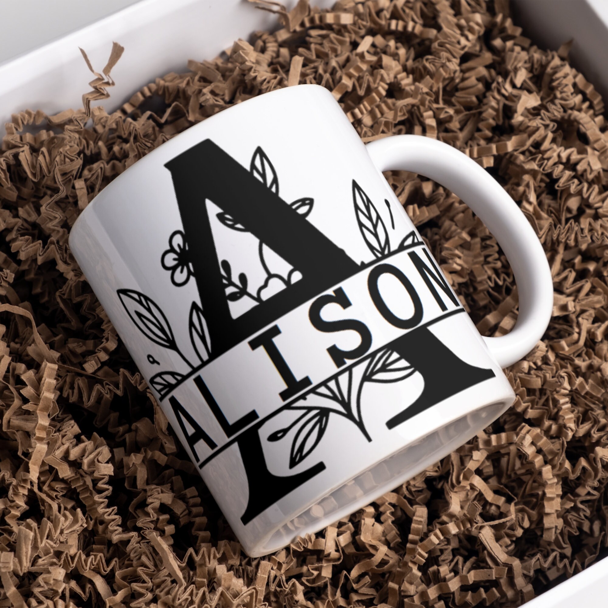 Fancy Floral Monogram SVG Files Bundle, Spilt Alphabet Monogram SVG Set ...