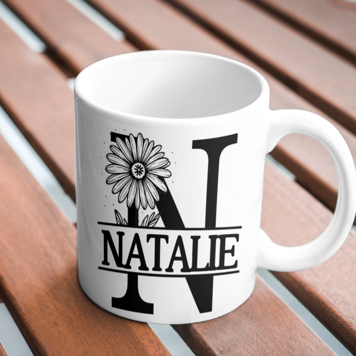 Daisy Flower Monogram SVG Bundle, Spilt Daisy Letters Monogram PNG Set ...