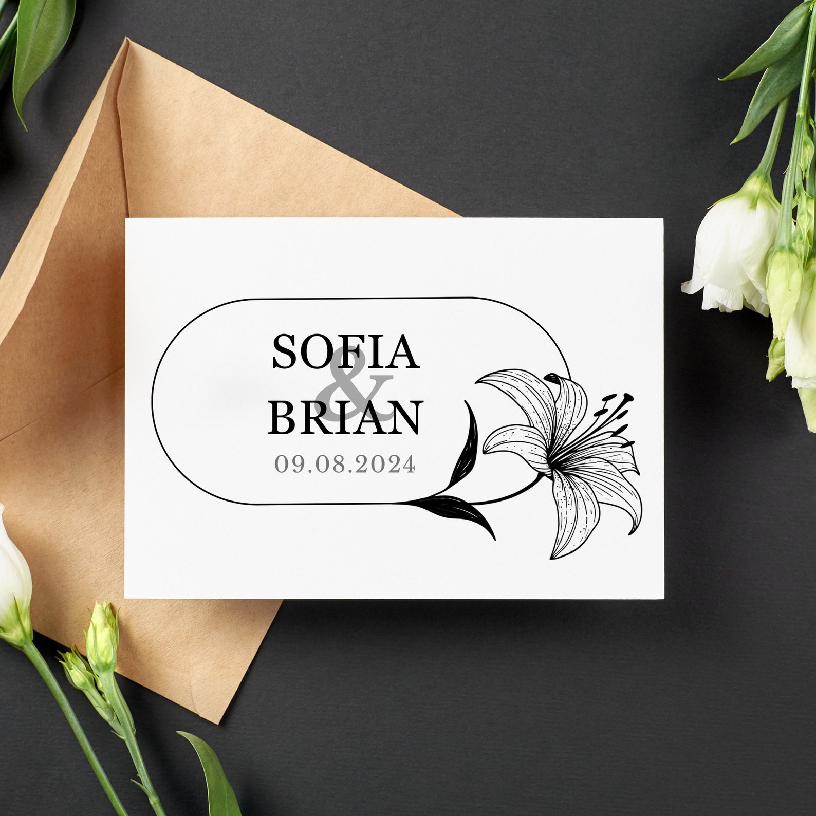 Modern Lily Frame SVG Files Bundle, Floral Frame PNG Set, Lily Frame ...