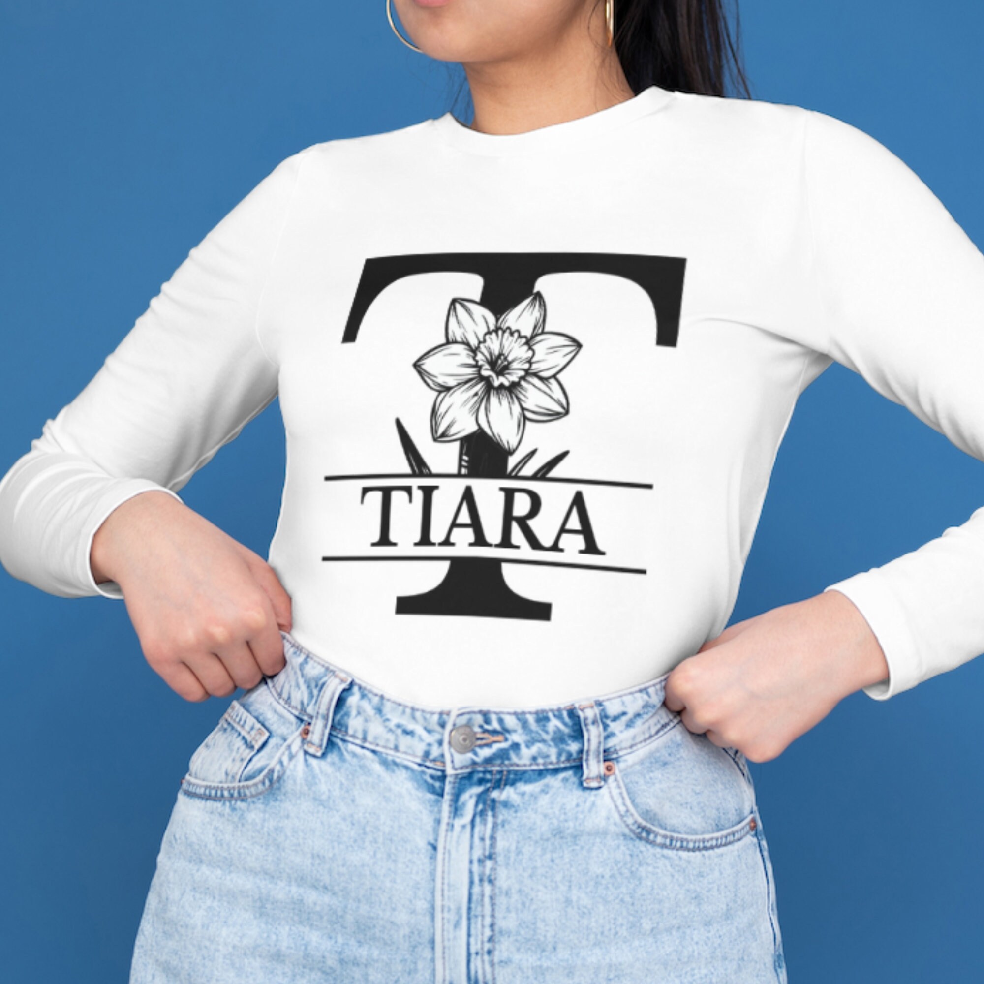 Daffodil Monogram SVG Bundle: Floral Alphabet (instant Download) - Etsy