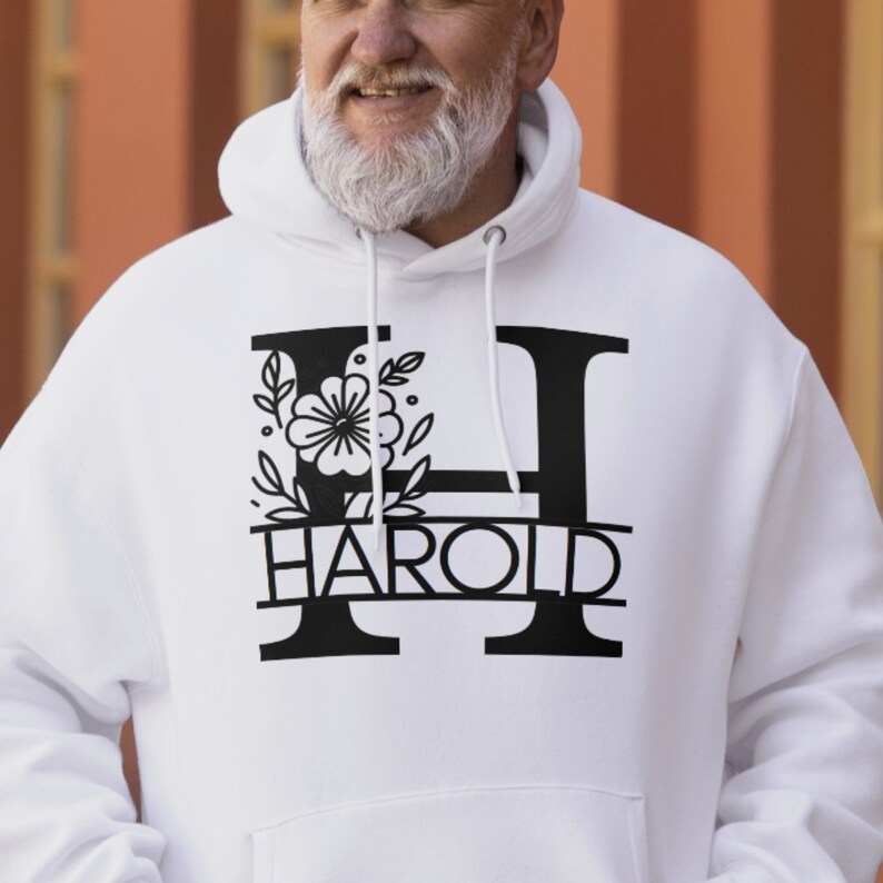 Floral Alphabet SVG Files: Wavey Split Monogram (digital Download) - Etsy