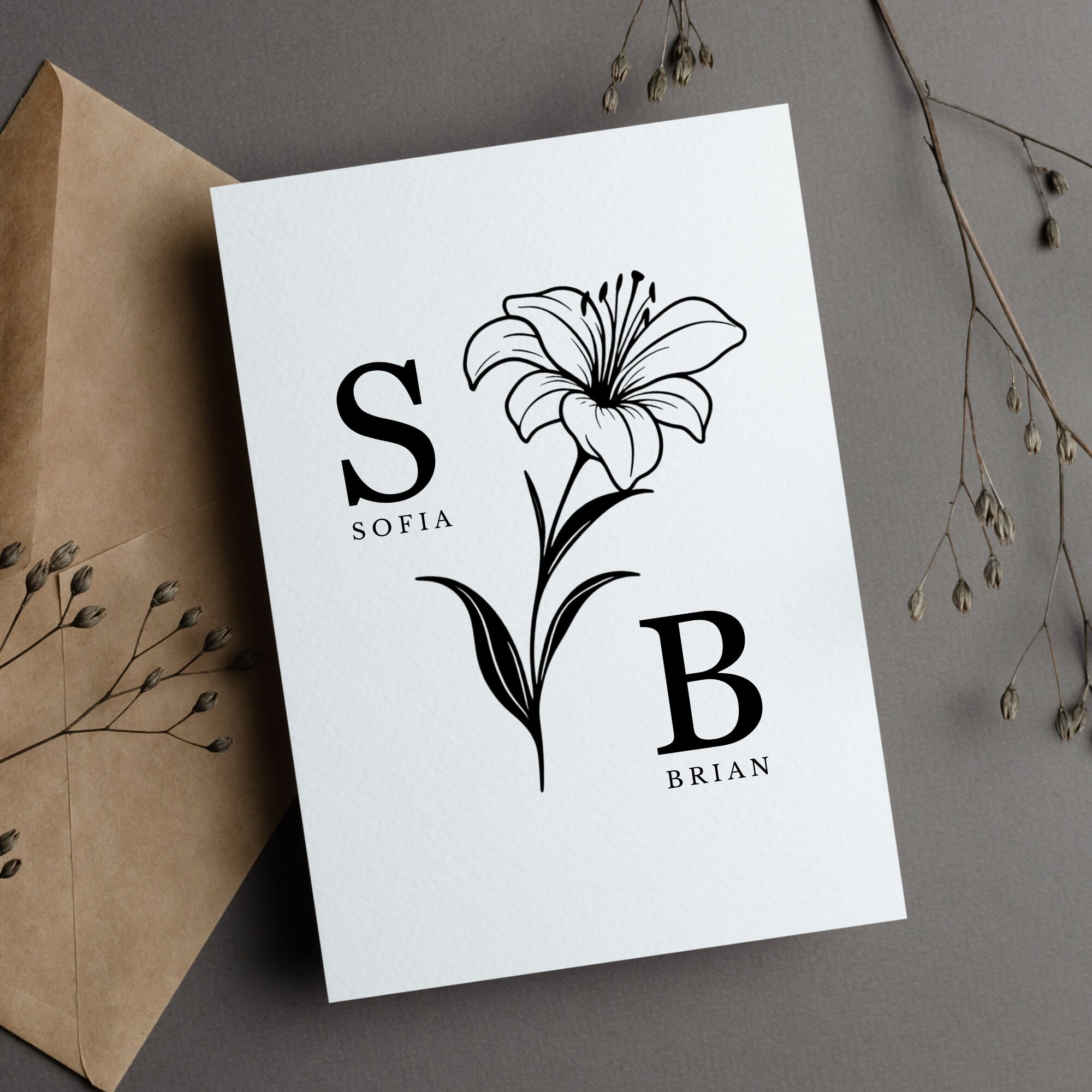 Modern Lily Frame SVG Files Bundle, Floral Frame PNG Set, Lily Frame ...