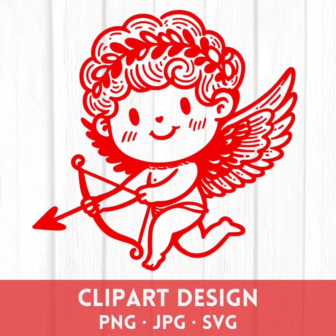 Cupid SVG File, Valentines PNG File, Love Day SVG File, Cupid Clipart ...