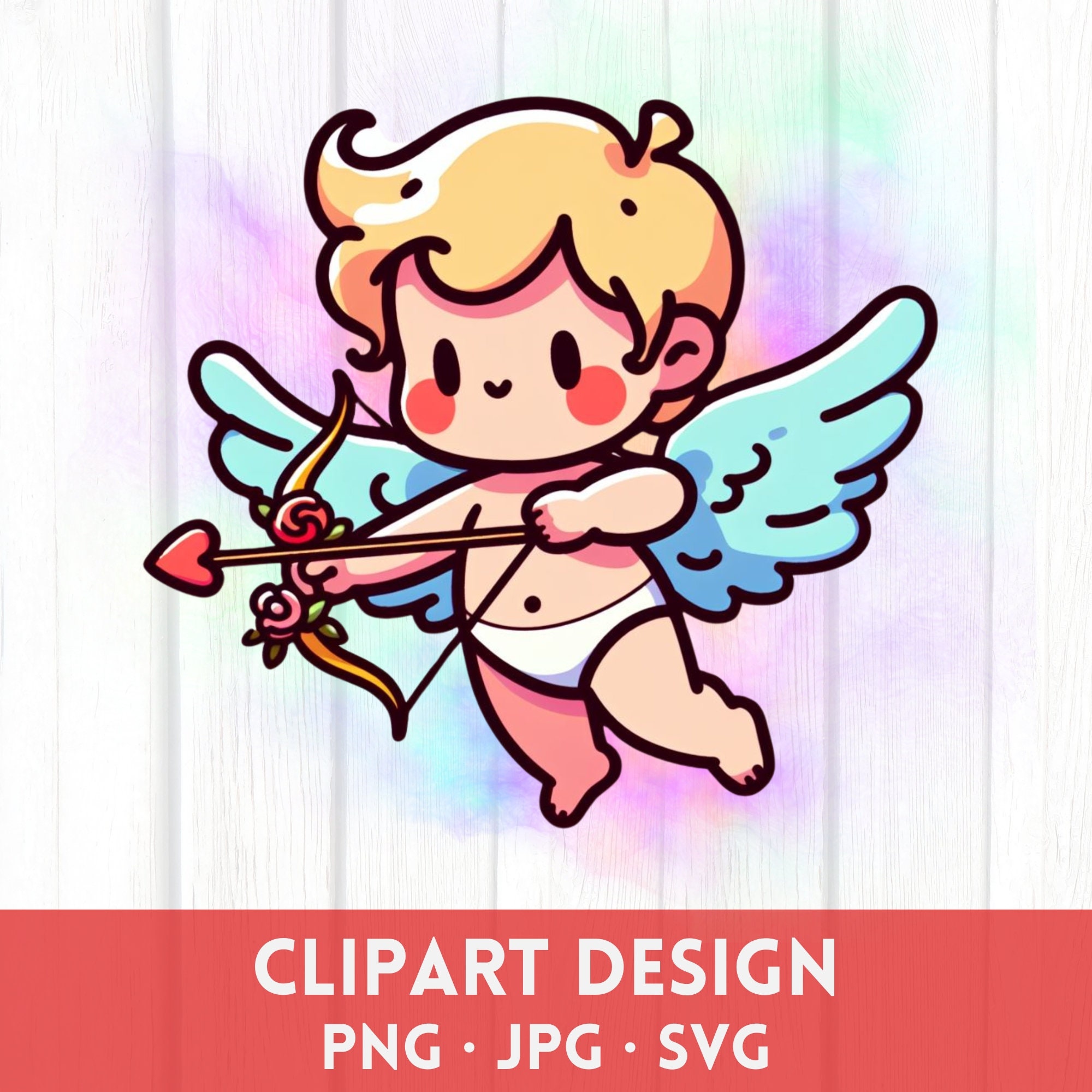 Cute Cupid SVG File, Valentines Day SVG File, Cherub PNG File, Cupid ...