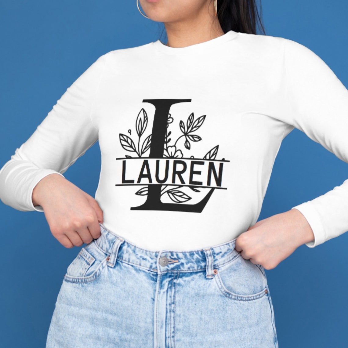 Fancy Floral Monogram SVG Files Bundle, Spilt Alphabet Monogram SVG Set ...