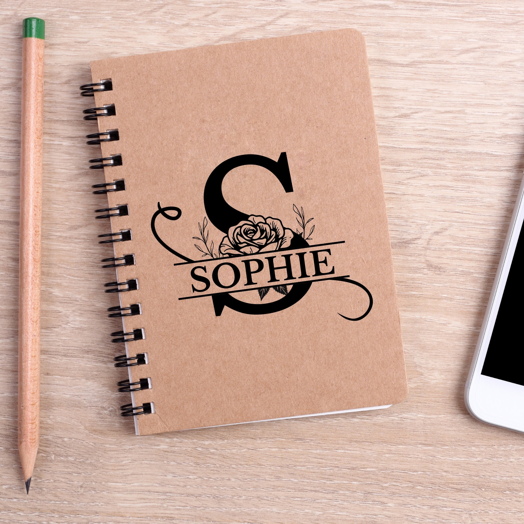 Aesthetic Rosey Monogram Bundle, Roses Spilt Alphabet Monogram PNG Set ...