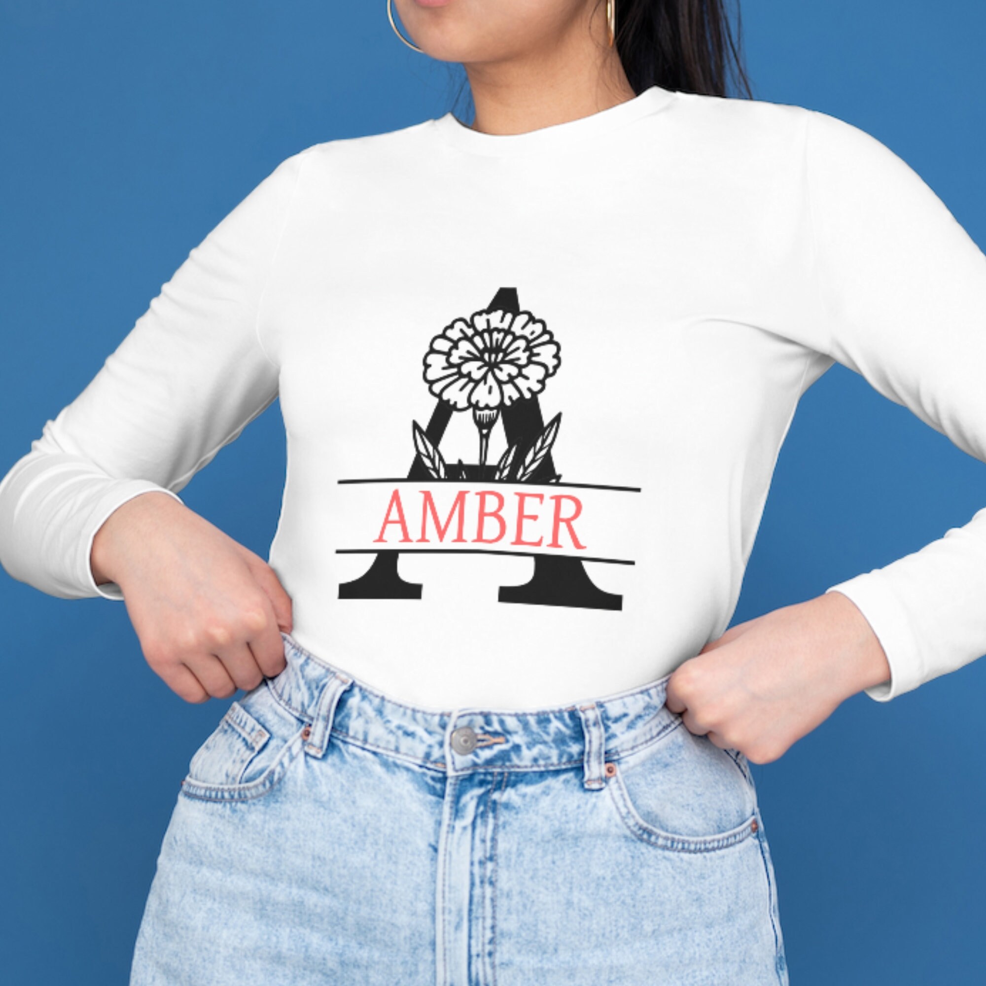 Marigold Monogram Letters SVG Files Bundle, Botanical SVG Set, Wedding ...